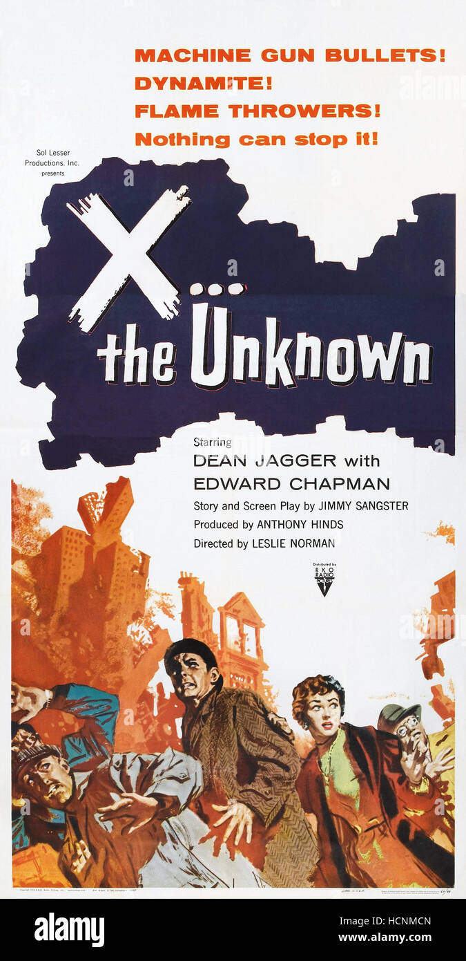 X: THE UNKNOWN, US poster, 1956 Stock Photo - Alamy