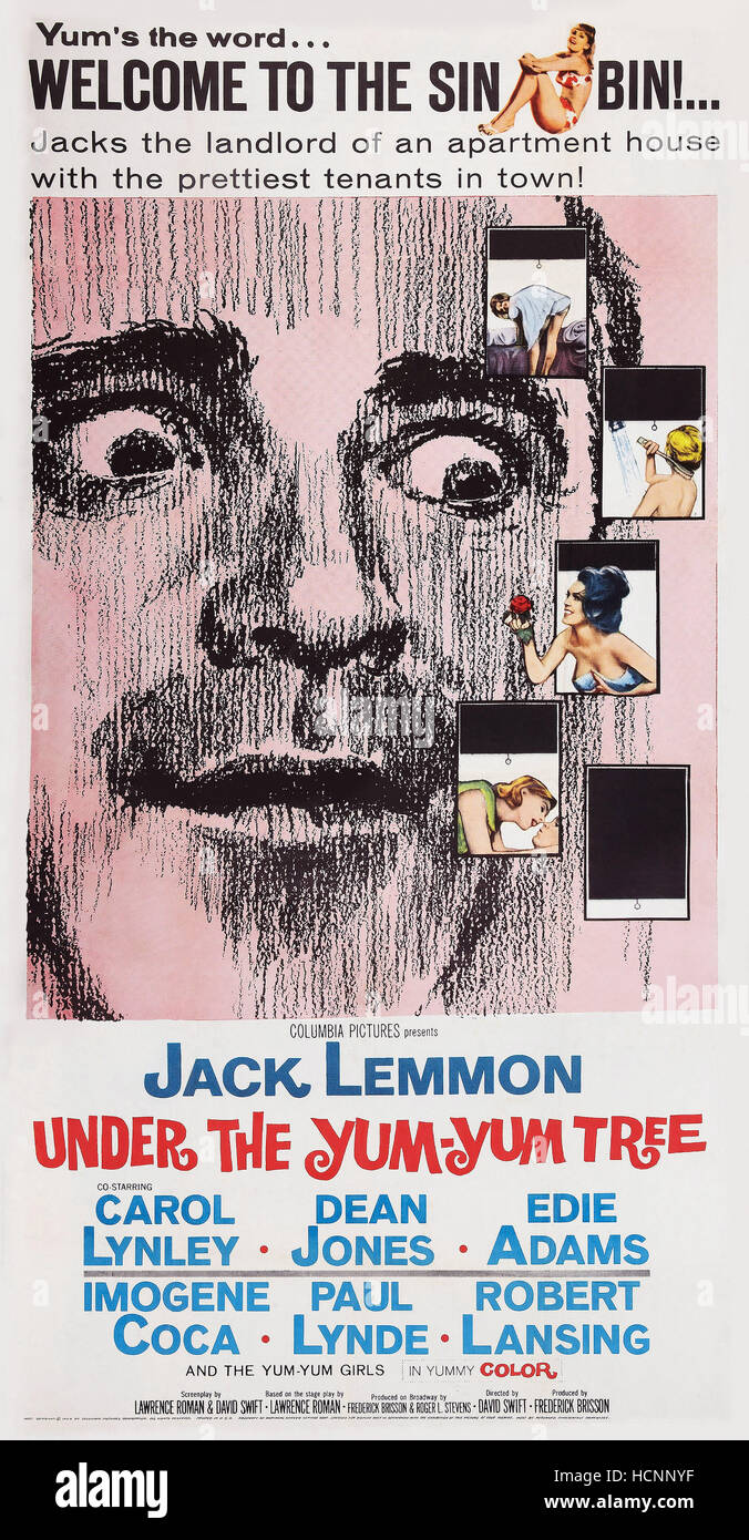 UNDER THE YUM YUM TREE, US poster art, Jack Lemmon, 1963 Stock Photo ...
