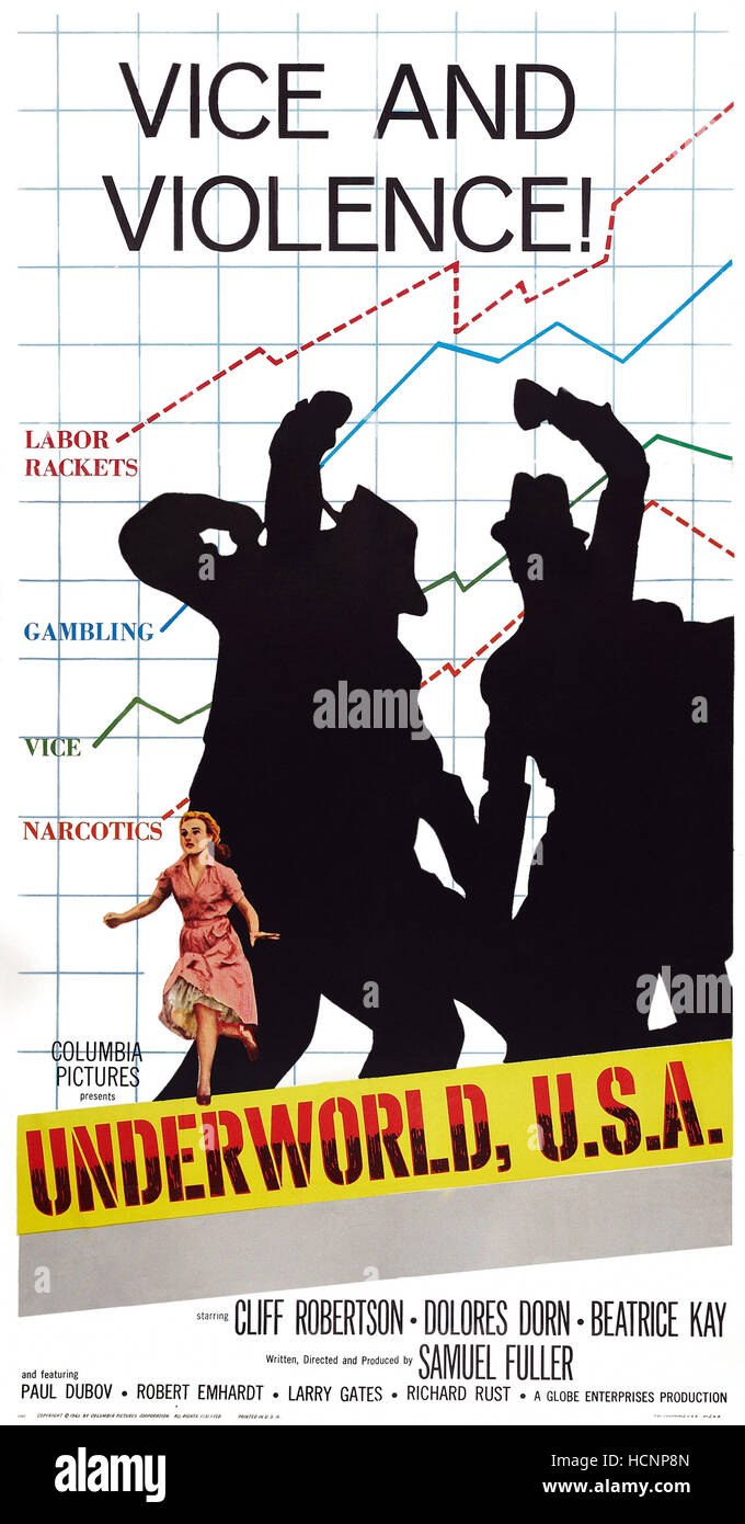 UNDERWORLD U.S.A., poster art, 1961 Stock Photo - Alamy
