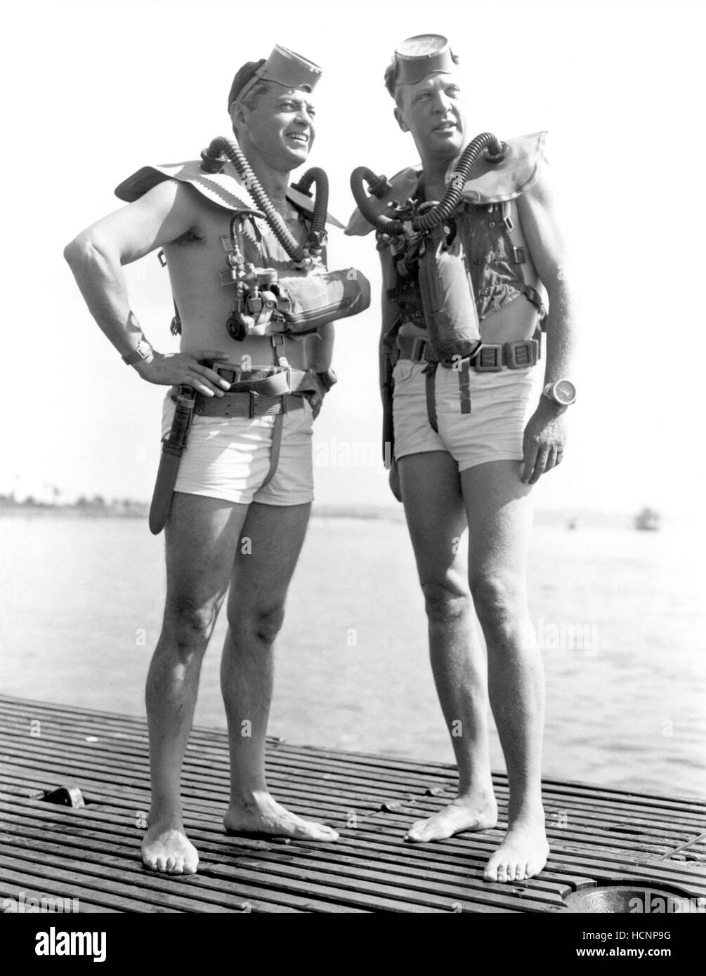 UNDERWATER WARRIOR, from left: Ross Martin, Dan Dailey, 1958 Stock ...