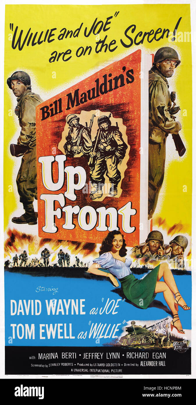 UP FRONT, US poster art, top from left: David Wayne, Tom Ewell; bottom ...