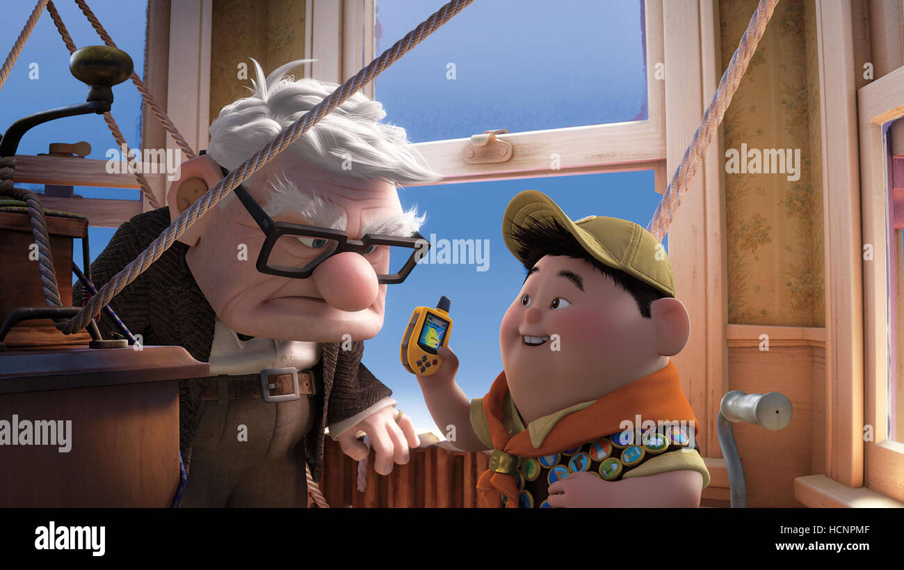 UP, from left: Carl (voice: Edward Asner), Russell, 2009. ©Walt Disney ...