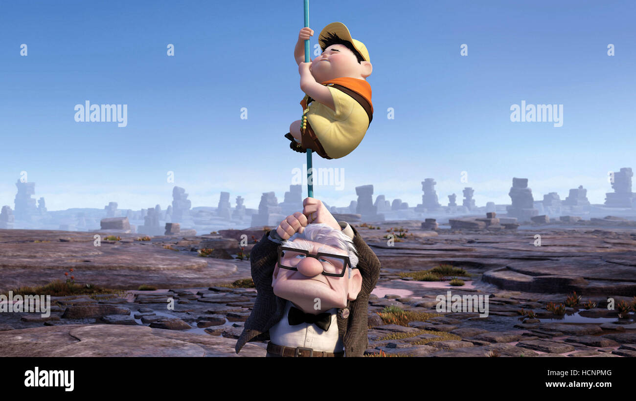 UP, from bottom: Carl (voice: Edward Asner), Russell, 2009. ©Walt ...
