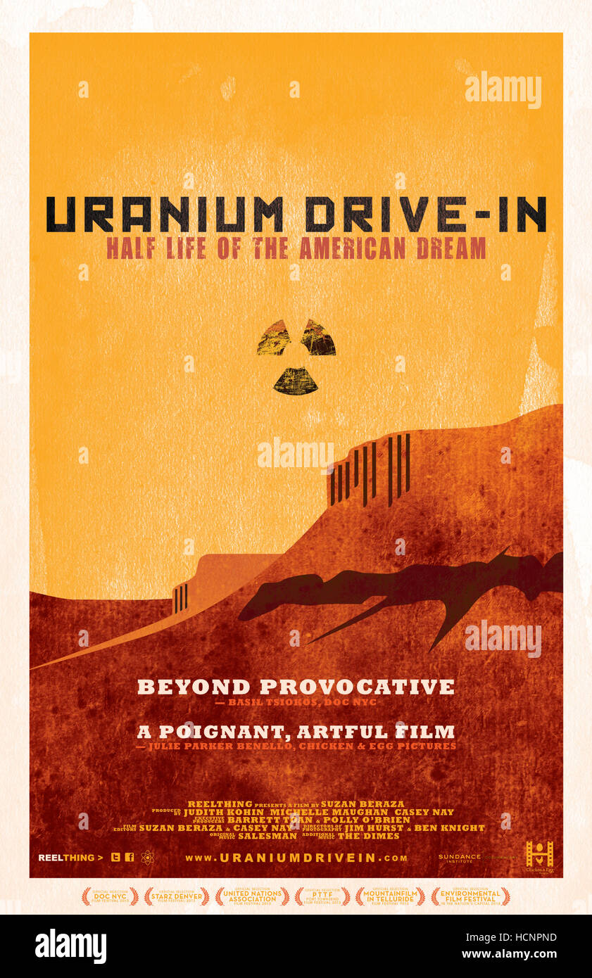 URANIUM DRIVE-IN, international poster art, 2013 Stock Photo - Alamy
