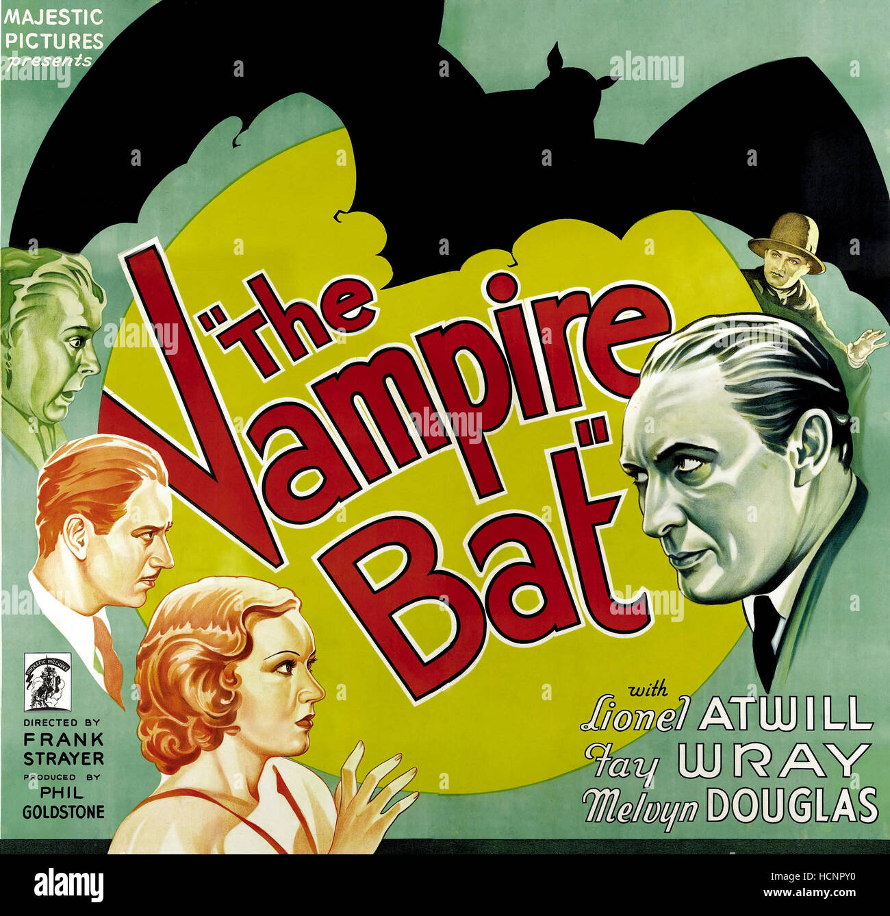 THE VAMPIRE BAT, from left: Maude Eburne, Melvyn Douglas, Fay Wray, Lionel Atwill, 1933 Stock ...