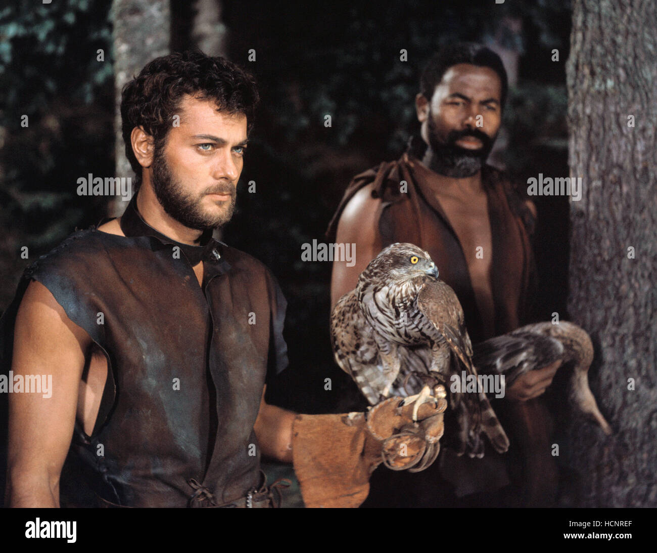 THE VIKINGS, Tony Curtis, Edric Connor, 1958 Stock Photo - Alamy
