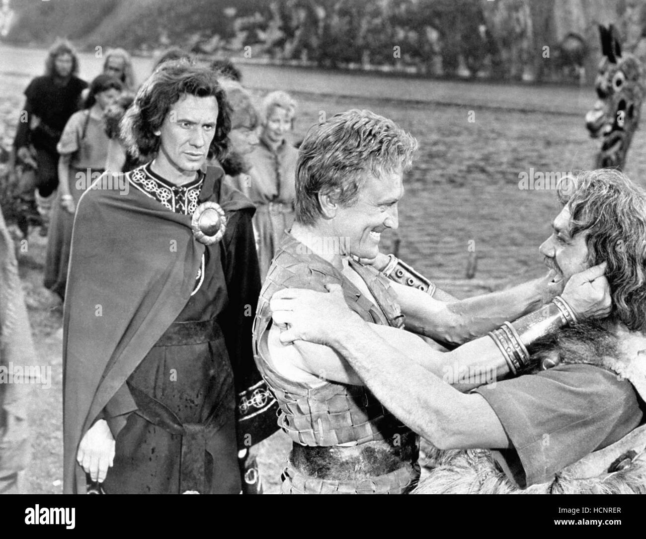 THE VIKINGS, James Donald, Kirk Douglas, Ernest Borgnine, 1958 Stock ...