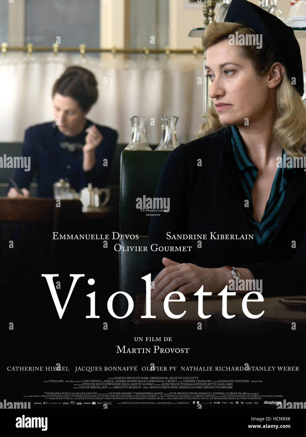 VIOLETTE, French poster art, from left: Sandrine Kiberlain as Simone de ...