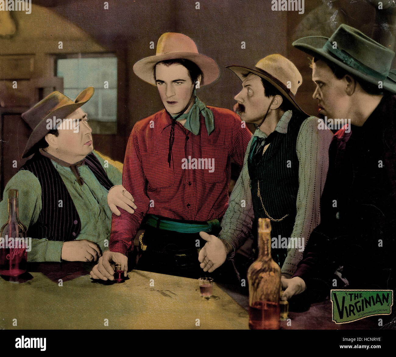 THE VIRGINIAN, from left, Eugene Pallette, Gary Cooper, Victor Potel ...