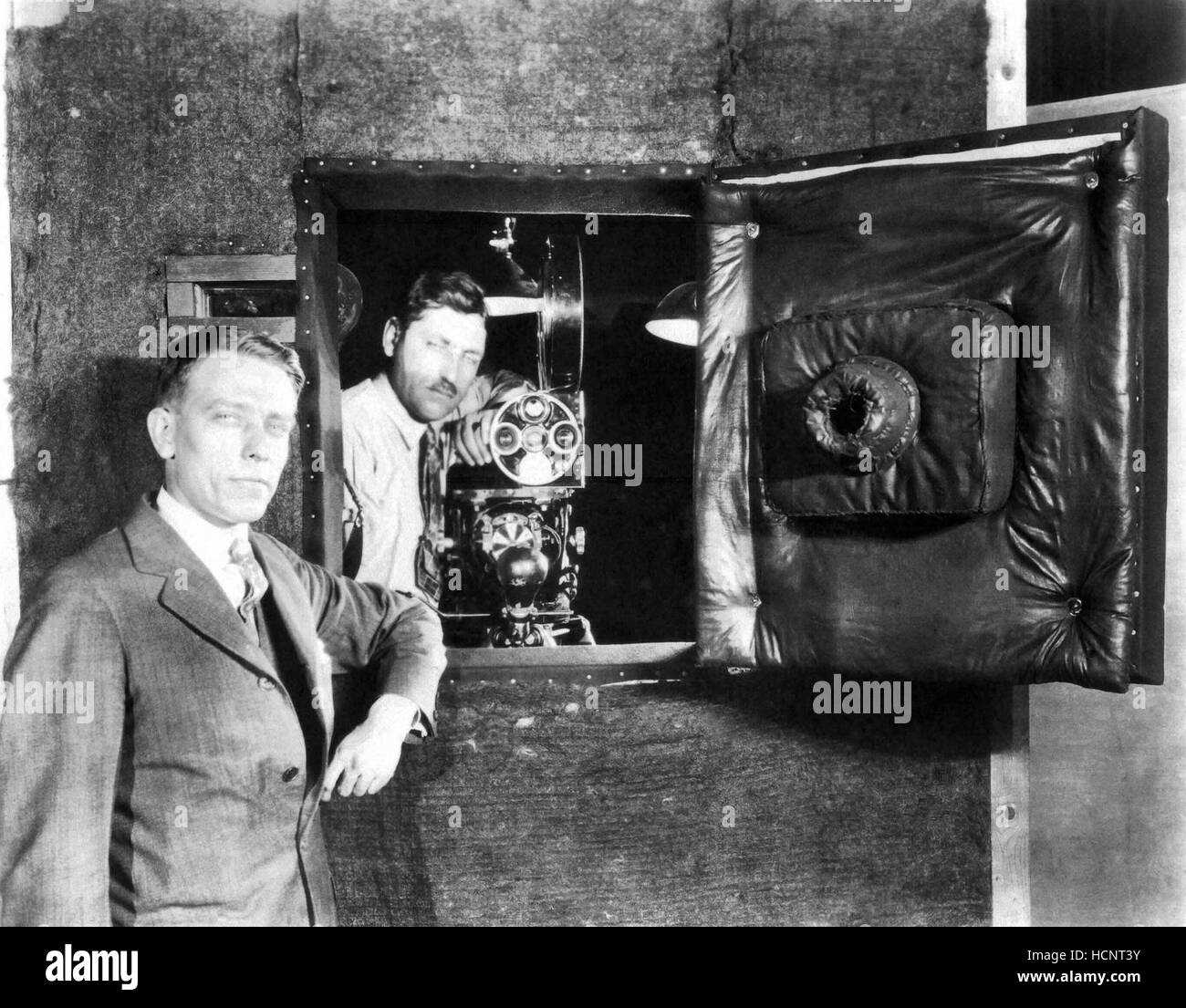 Vitaphone camera booth, with soundproofing, c. 1928 Stock Photo - Alamy