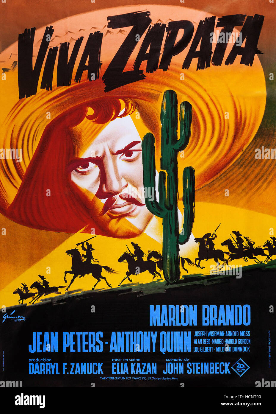 VIVA ZAPATA!, French poster, Marlon Brando, 1952, TM & Copyright © 20th ...