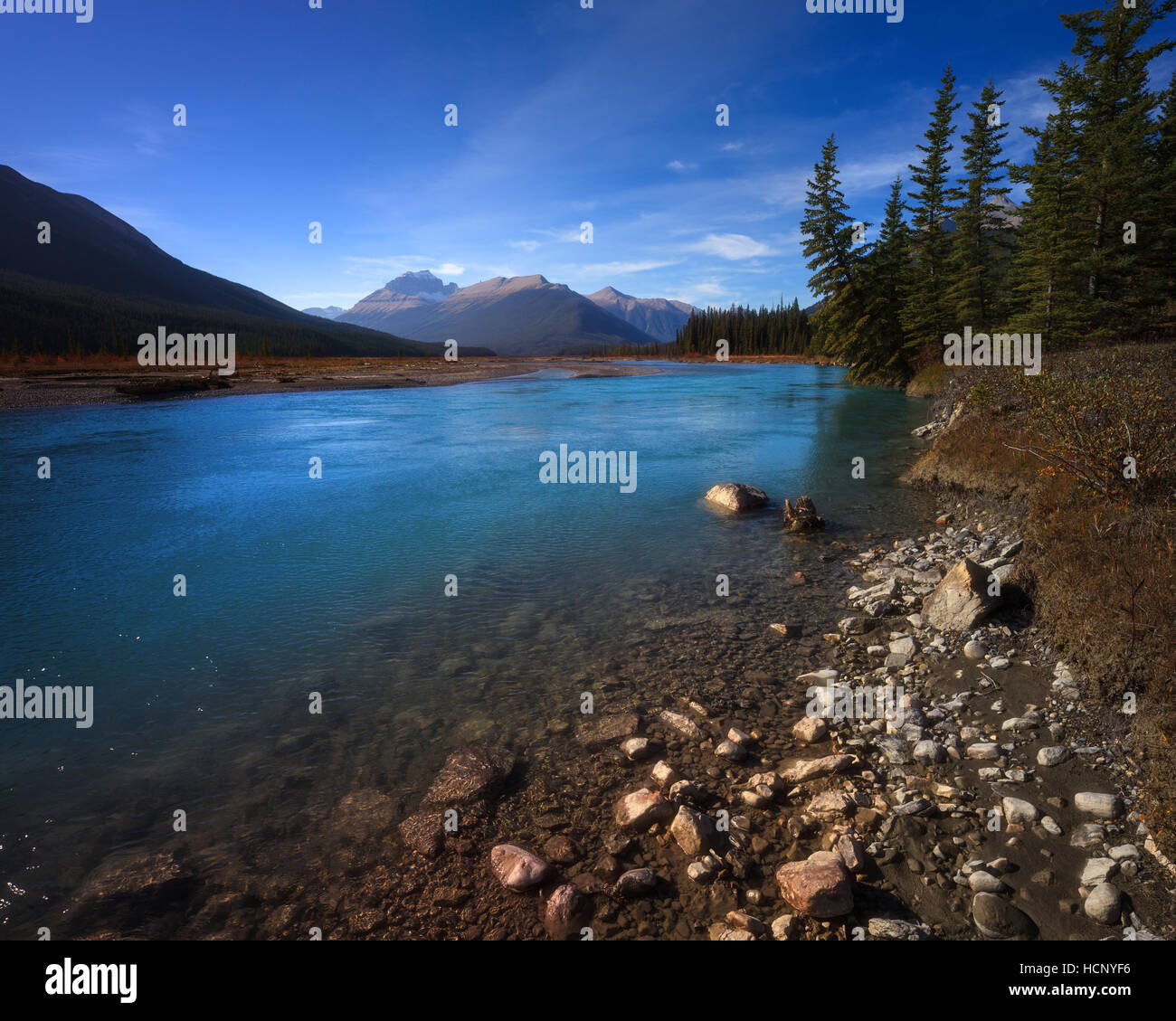 Bow River in Banff Stock Photo - Alamy