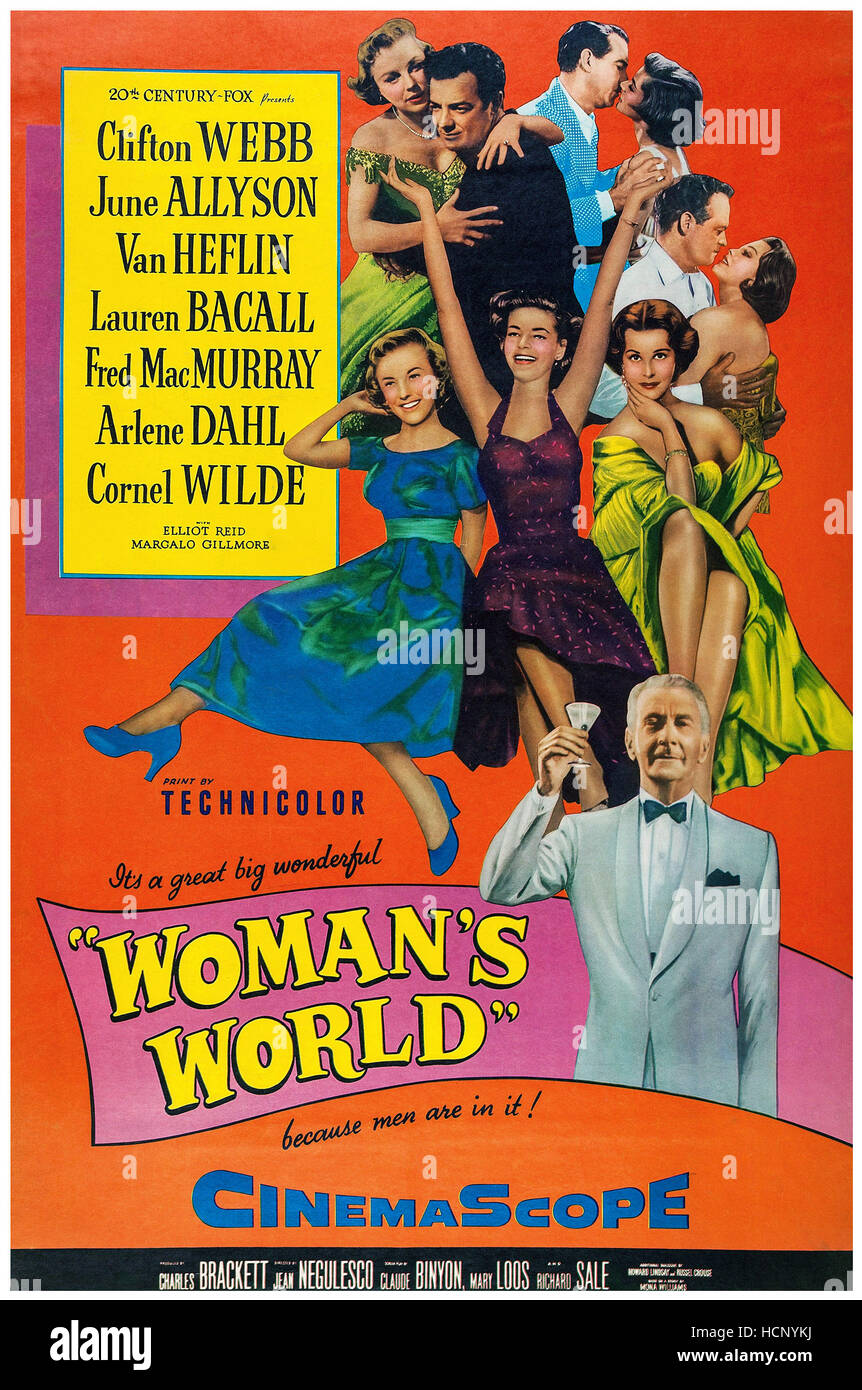 WOMAN'S WORLD, US poster art, clockwise from top left: June Allyson ...