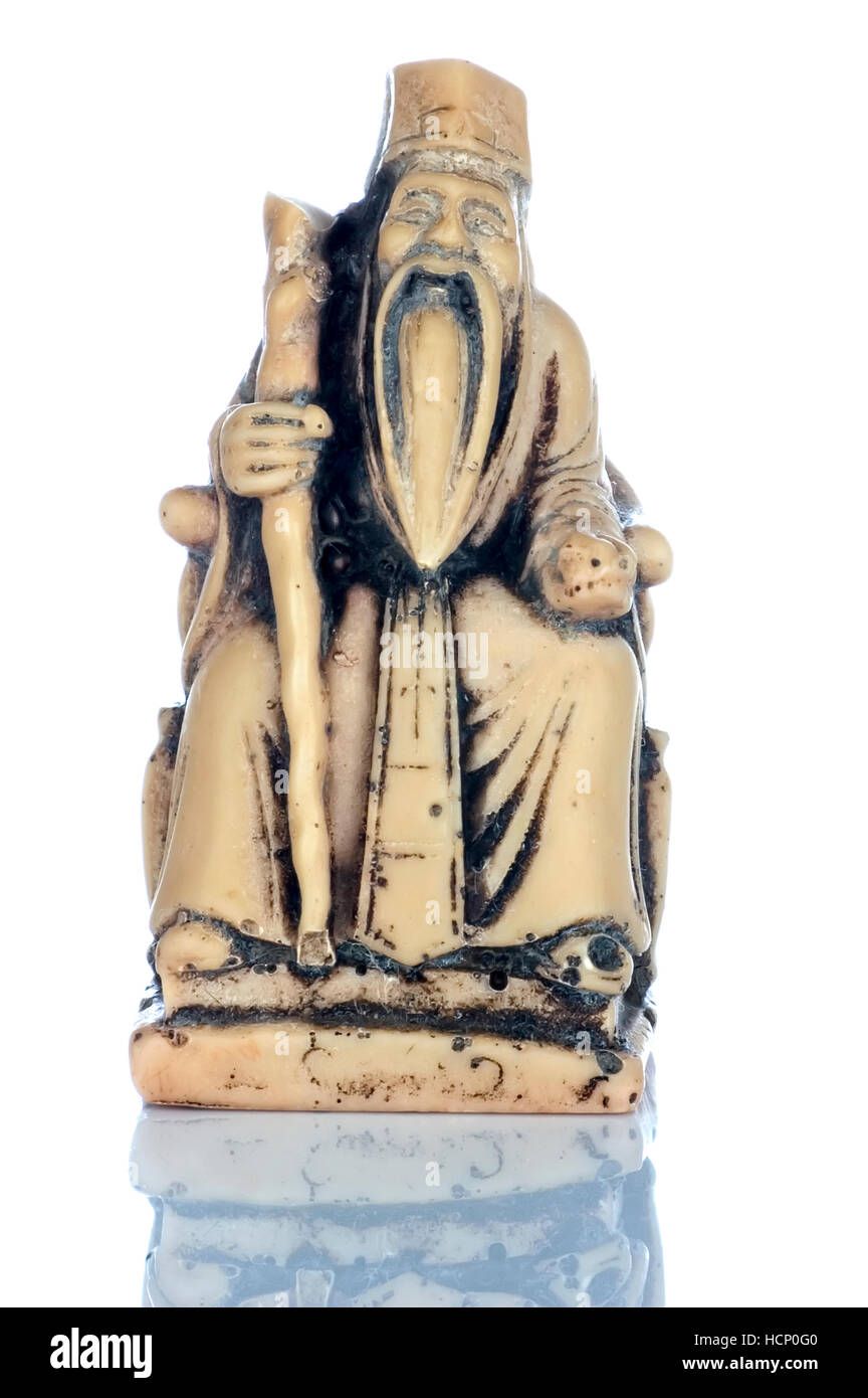 Chinese god statue isolated on white background Stock Photo - Alamy