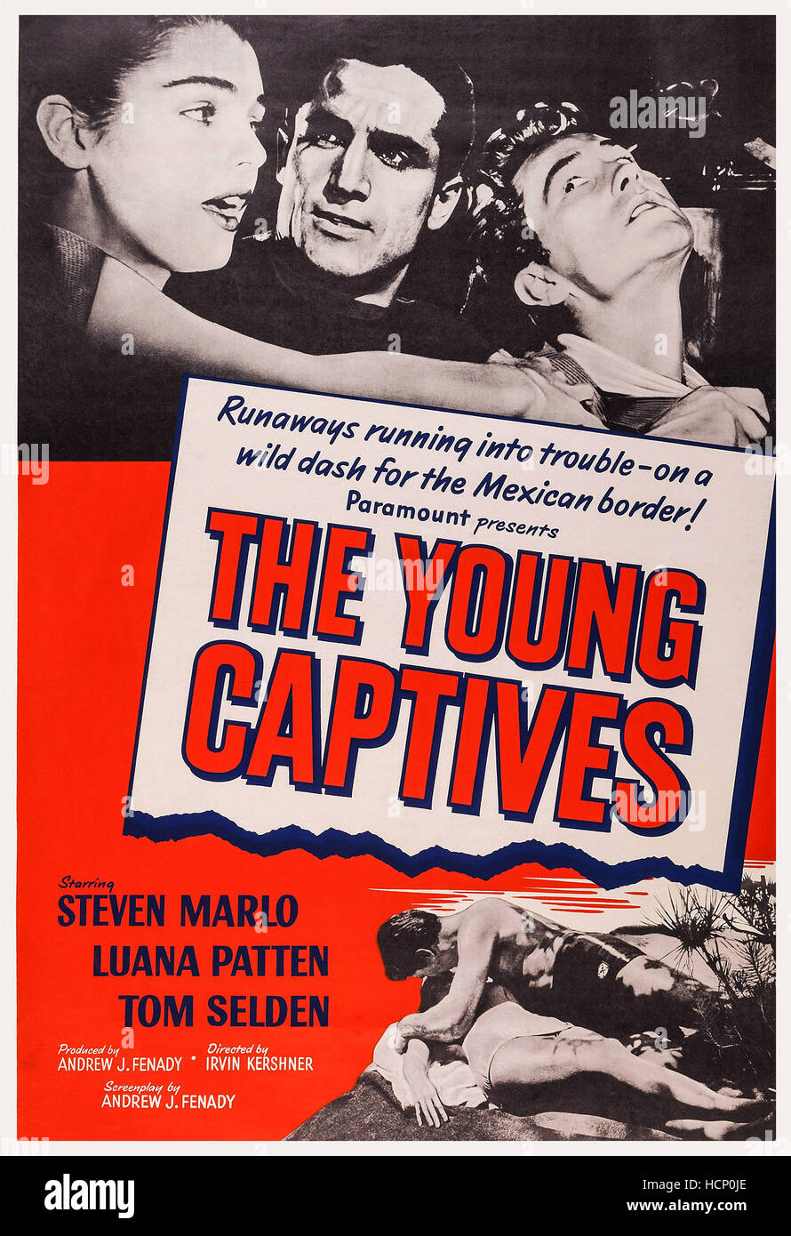 THE YOUNG CAPTIVES, US poster art, top from left: Luana Patten, Steven ...