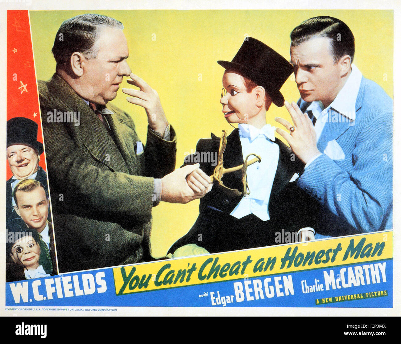 YOU CAN'T CHEAT AN HONEST MAN, from left: W C Fields, Charlie McCarthy ...