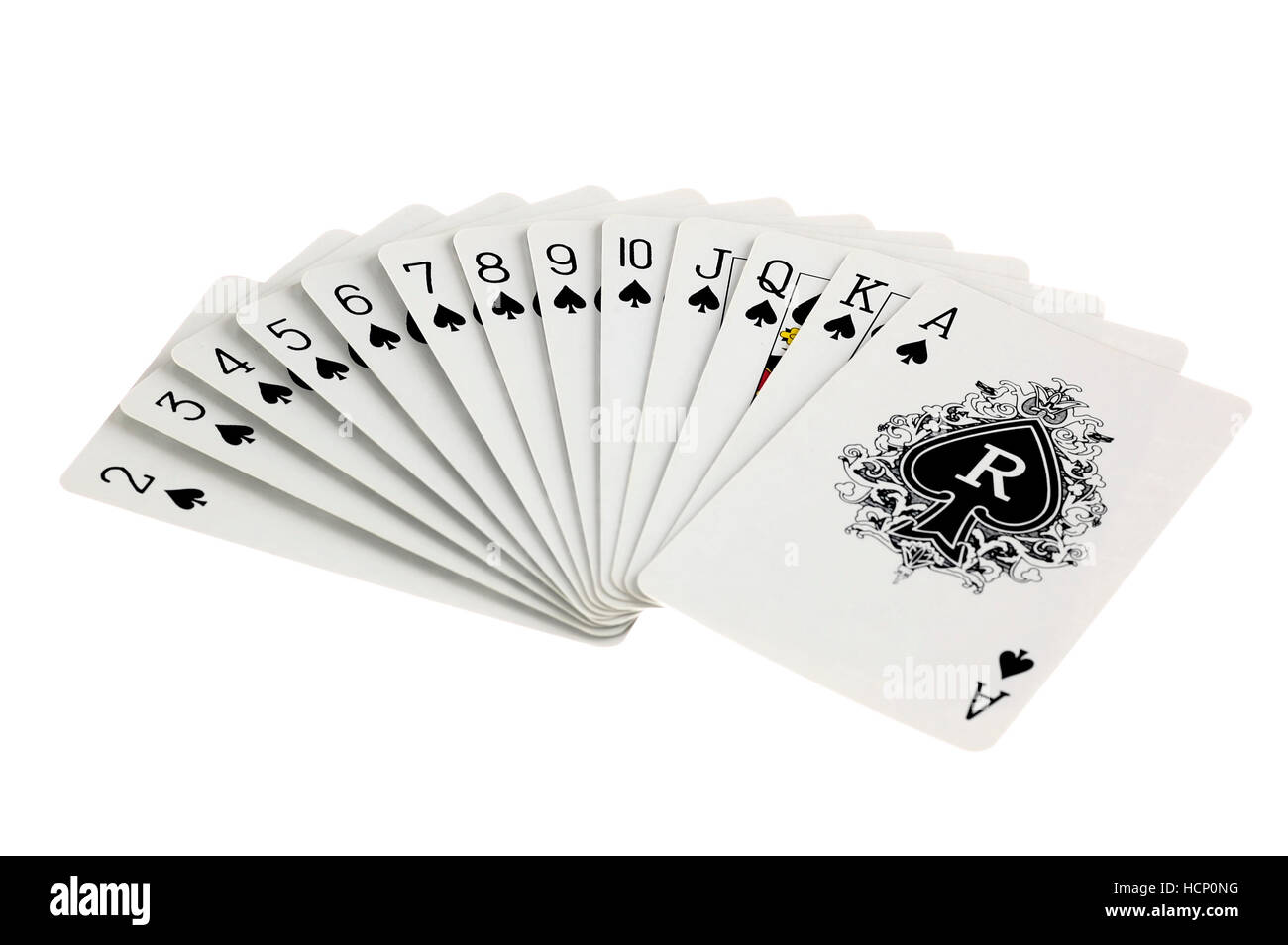 Full set of ace suit playing cards isolated on white background Stock ...