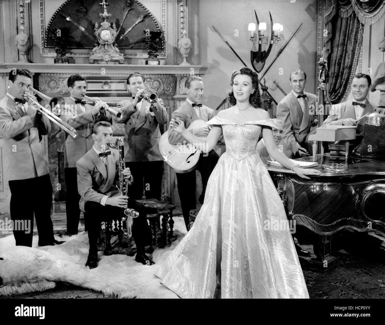 YOU'LL FIND OUT, Ginny Simms (front, Kay Kyser Band, 1940 Stock Photo ...