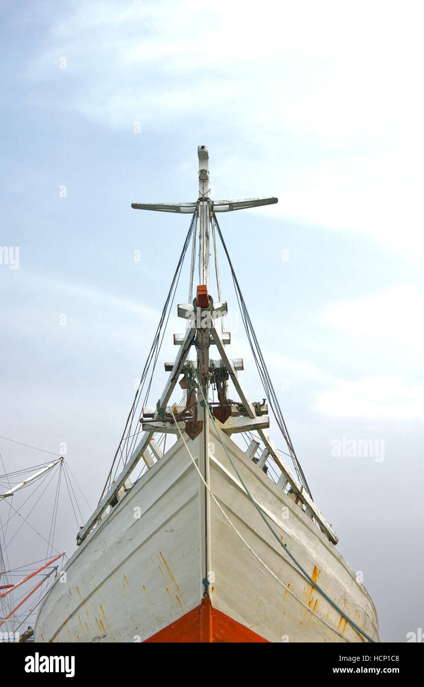 Old Ship Docking At Sunda Kelapa Harbour in the Afternoon Stock Photo ...