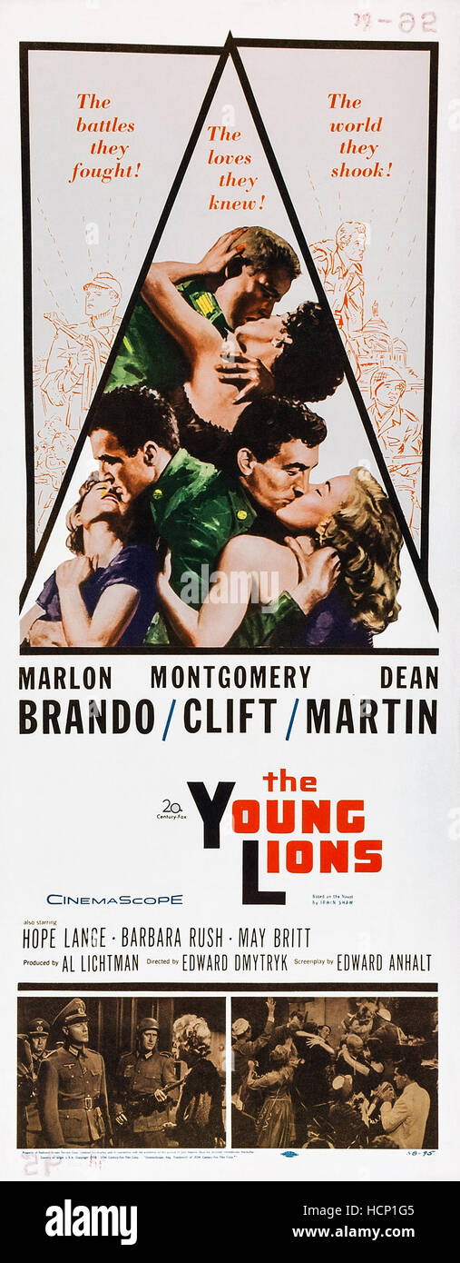 THE YOUNG LIONS, clockwise from top: Marlon Brando, Dean Martin ...