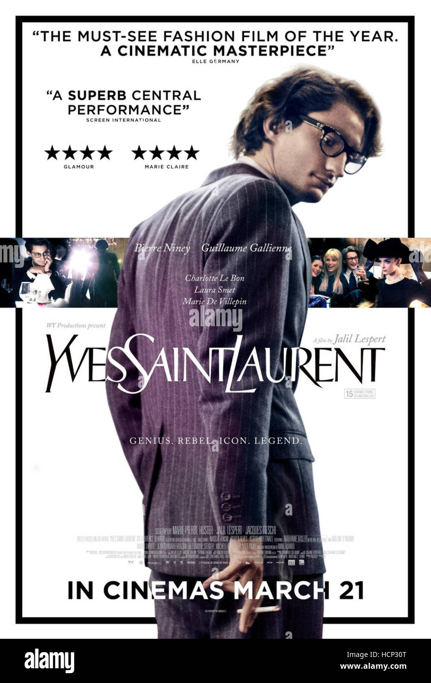 YVES SAINT LAURENT, Pierre Niney on British poster art, 2014 ...