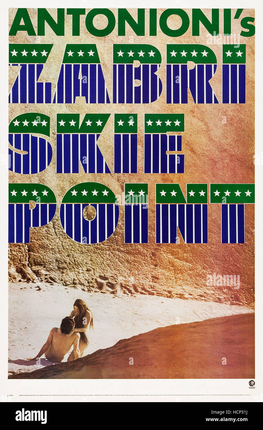ZABRISKIE POINT, US poster art, from left: Mark Frechette, Daria ...
