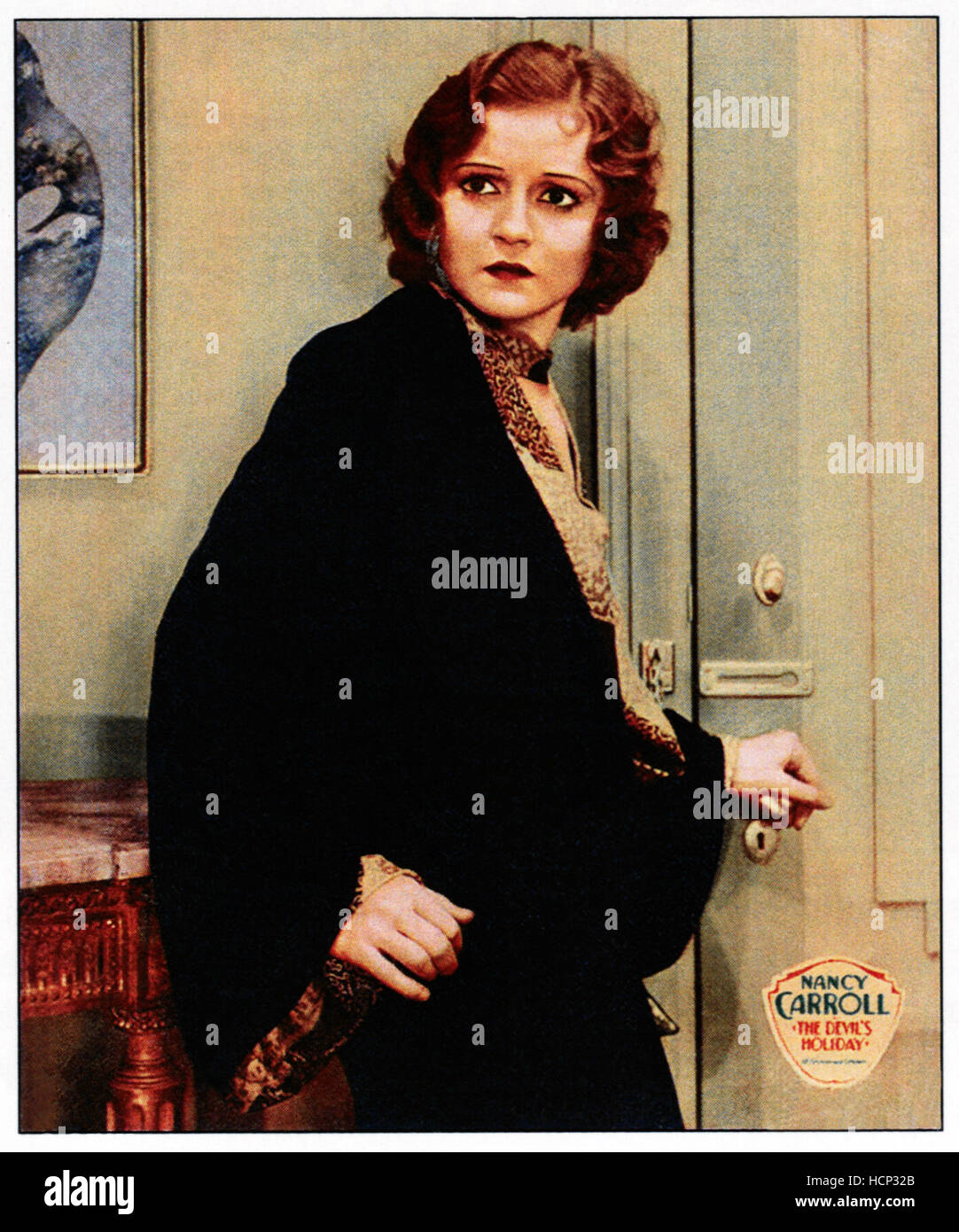 THE DEVIL'S HOLIDAY, Nancy Carroll on jumbo lobbycard, 1930 Stock Photo ...