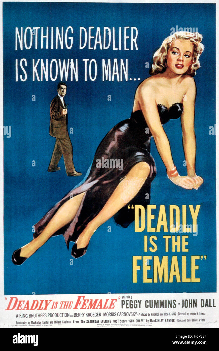 GUN CRAZY, (aka DEADLY IS THE FEMALE), John Dall, Peggy Cummins, 1950 ...