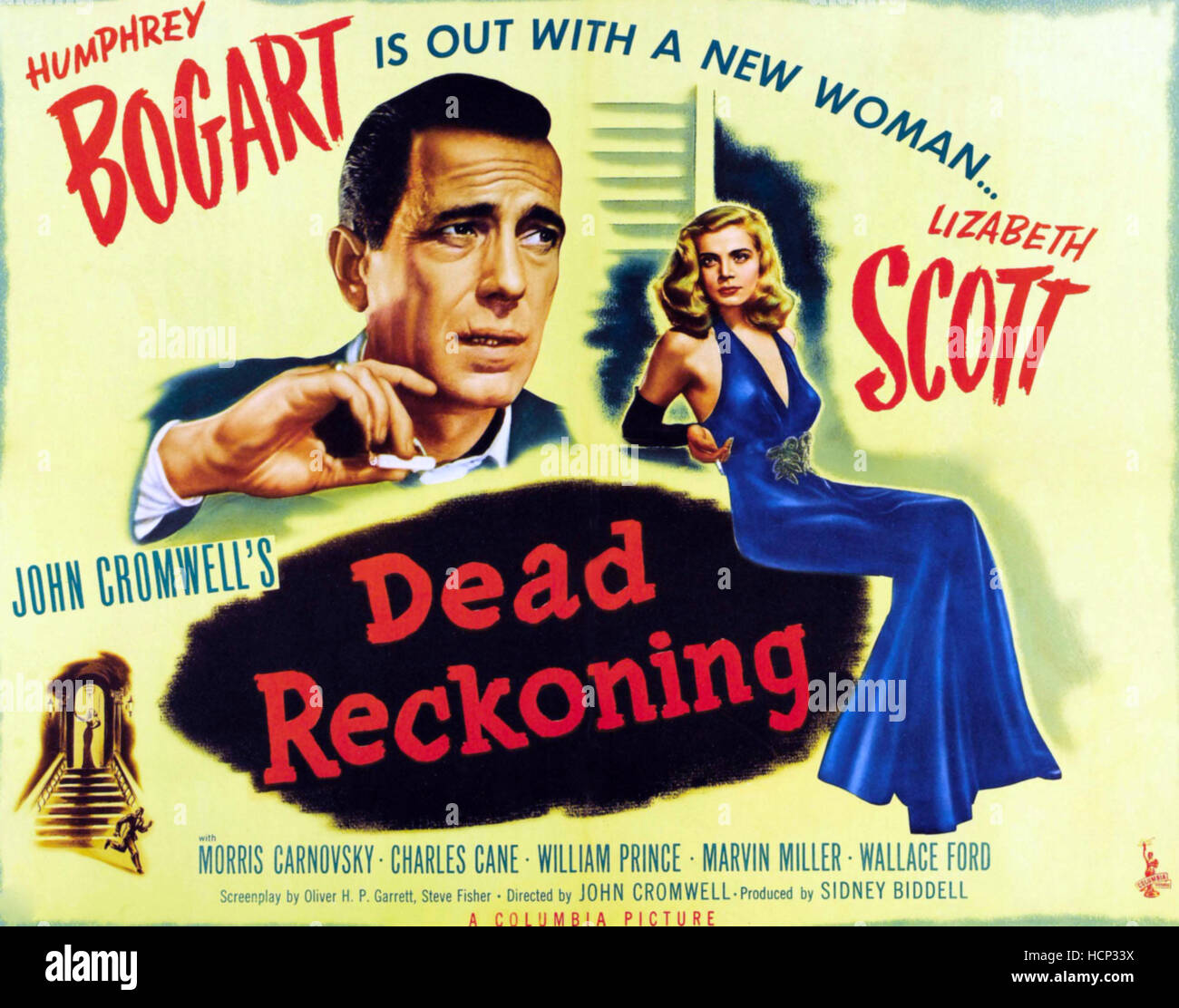 DEAD RECKONING, from left: Humphrey Bogart, Lizabeth Scott, 1947 Stock ...