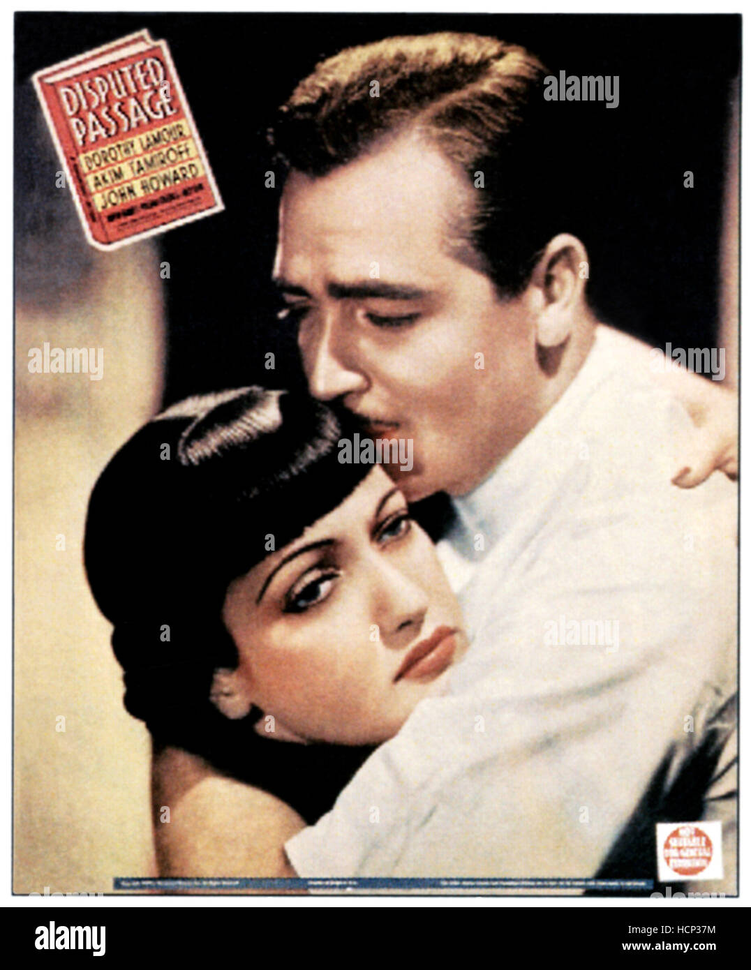 DISPUTED PASSAGE, from left: Dorothy Lamour, John Howard on jumbo ...