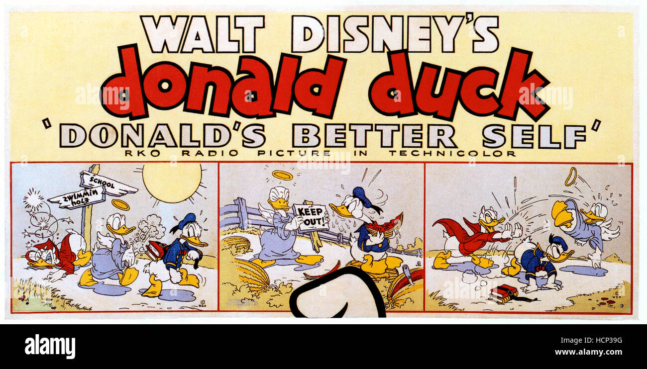 DONALD'S BETTER SELF, Donald Duck, 1938 Stock Photo - Alamy