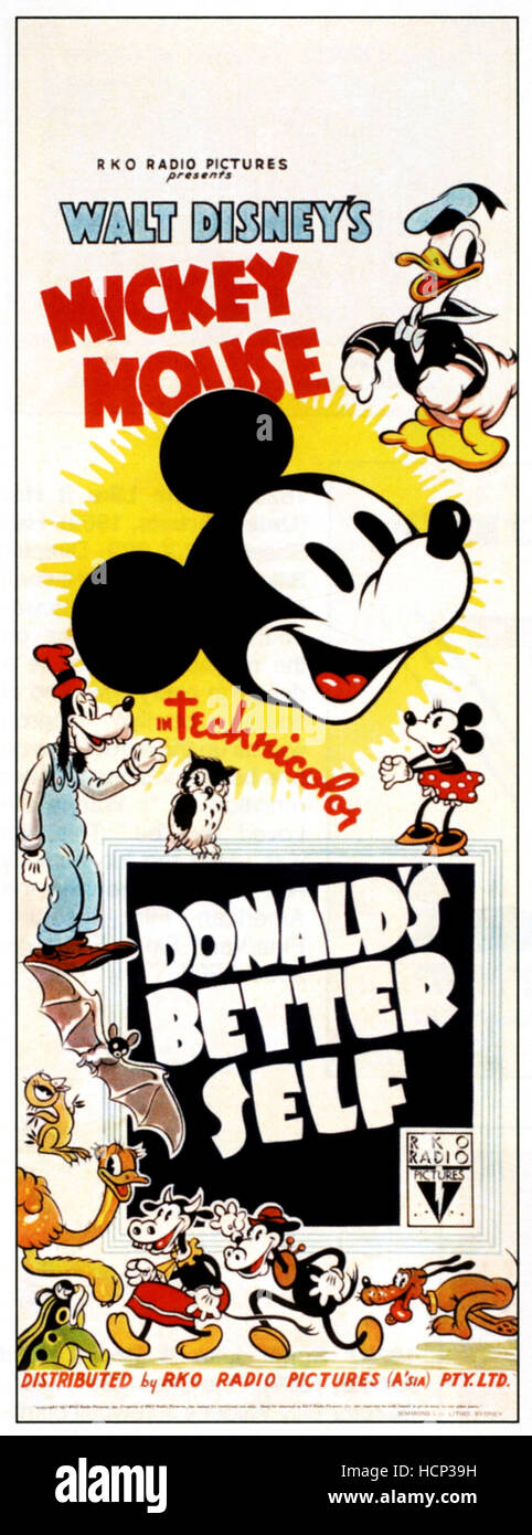 DONALD'S BETTER SELF, top from left: Goofy, Mickey Mouse, Minnie Mouse ...
