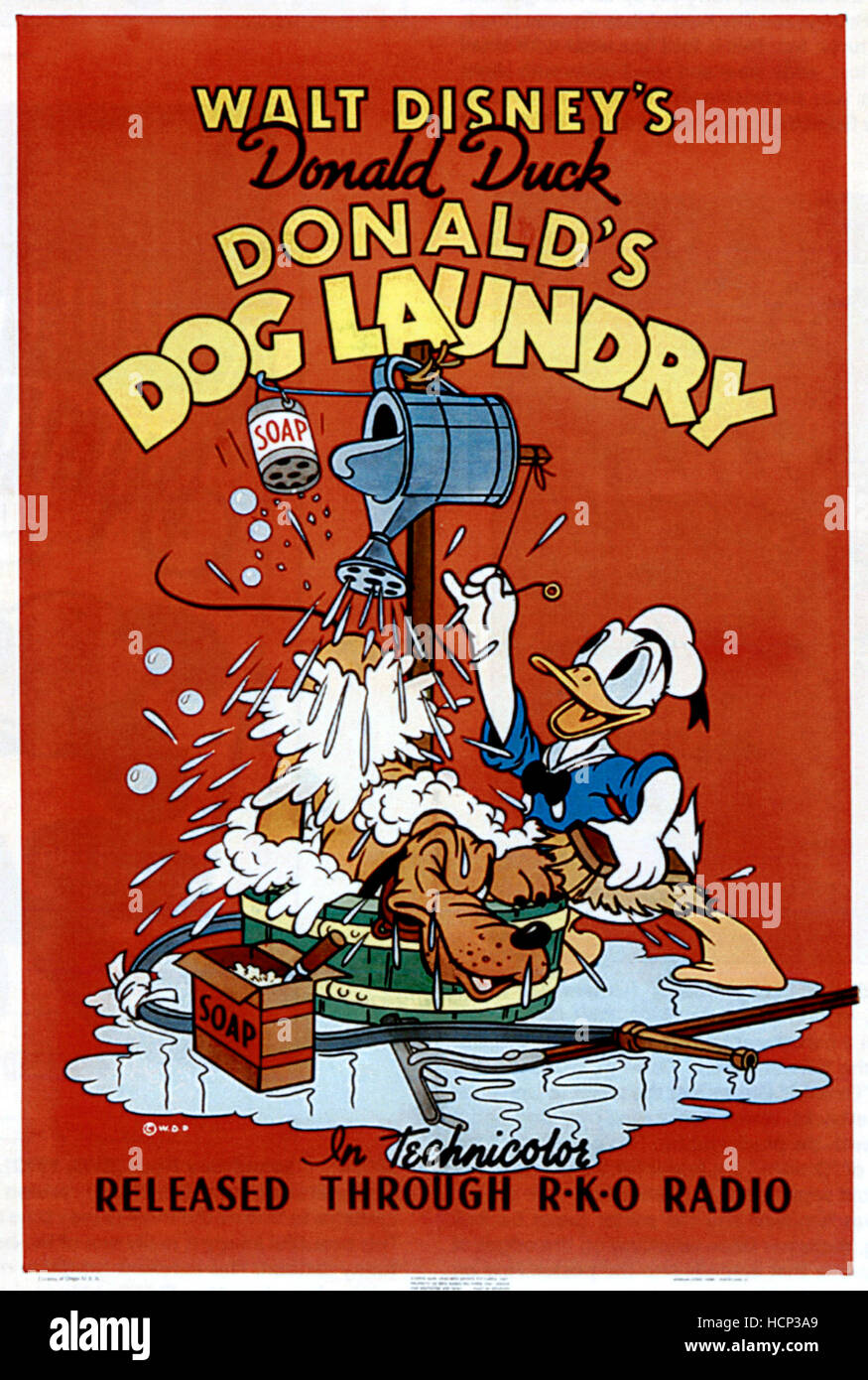 DONALD'S DOG LAUNDRY, from left: Pluto, Donald Duck, 1940 Stock Photo ...