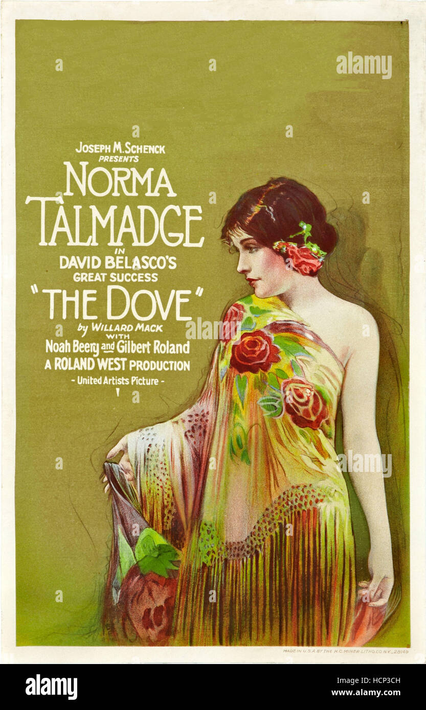 THE DOVE, Norma Talmadge on window card, 1927 Stock Photo - Alamy