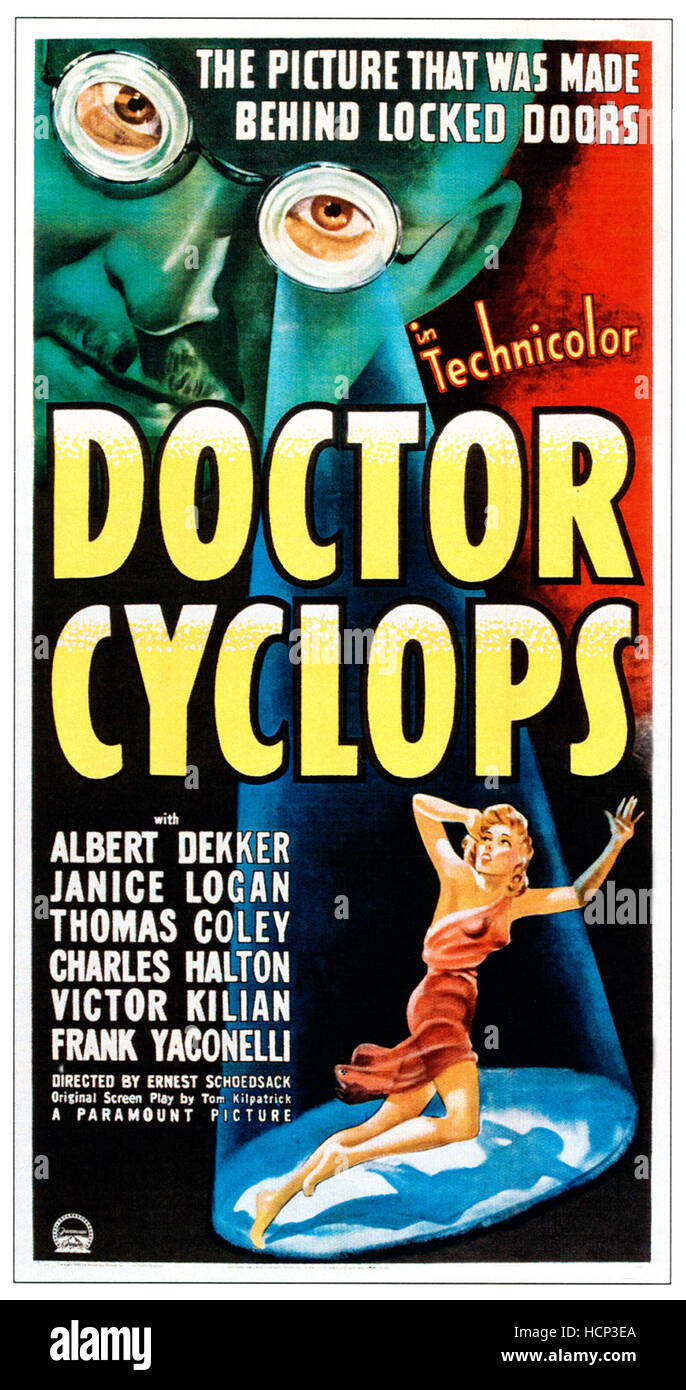 DR. CYCLOPS, from top left: Albert Dekker, Janice Logan, 1940 Stock ...