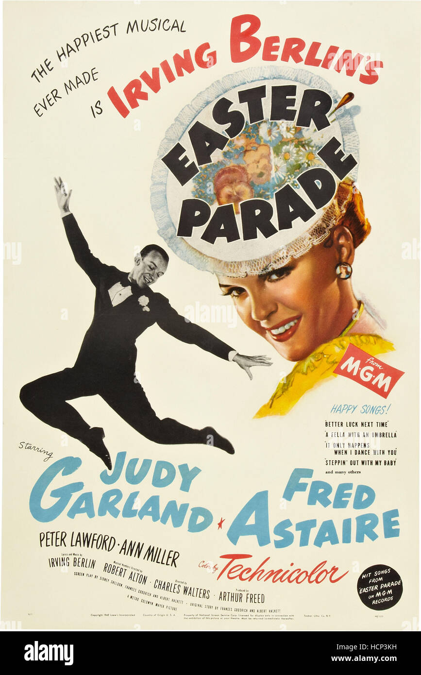 EASTER PARADE, from left: Fred Astaire, Judy Garland, 1948 Stock Photo ...