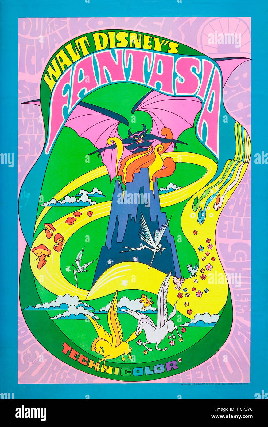 FANTASIA, 1970s reissue poster, 1940 Stock Photo - Alamy