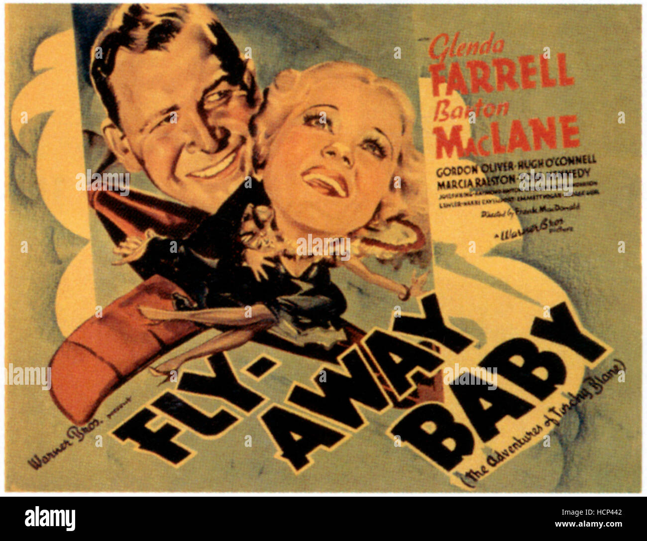 FLY AWAY BABY, from left: Barton MacLane, Glenda Farrell, 1937 Stock ...