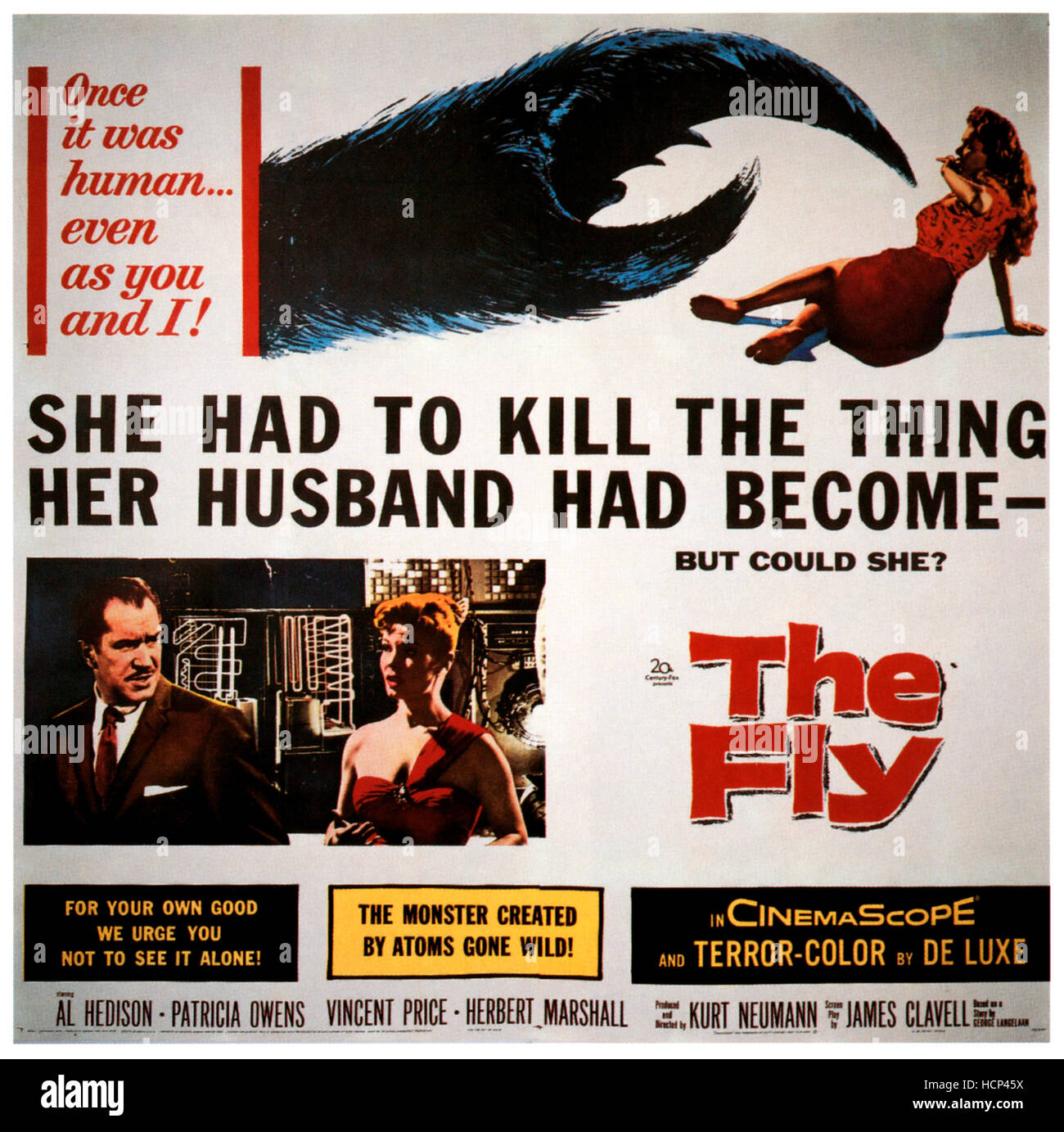 THE FLY, Vincent Price, Patricia Owens, 1958, TM and Copyright ©20th ...