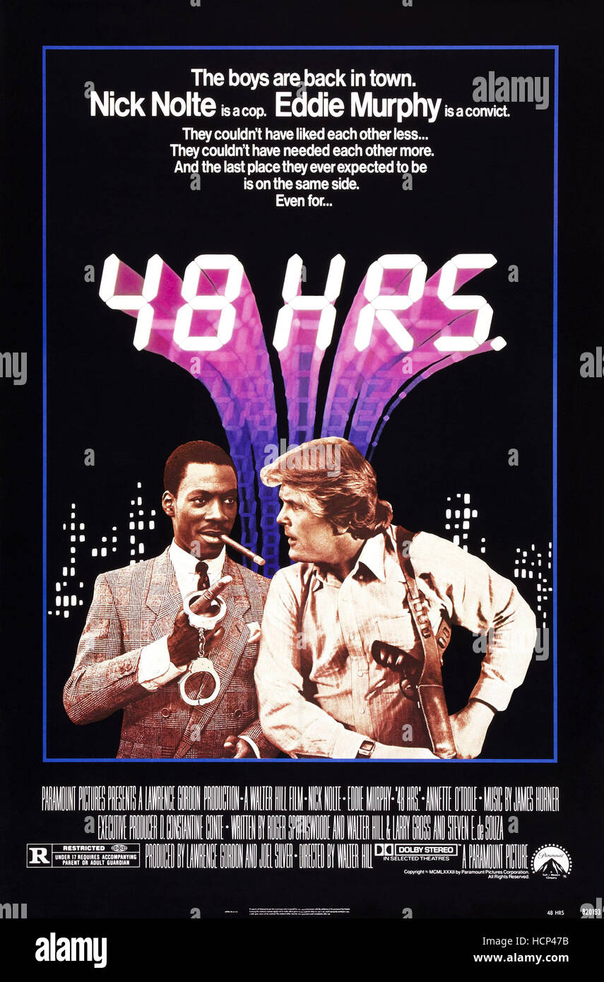 48 HOURS, (aka 48 HRS.), US poster art, from left: Eddie Murphy, Nick ...