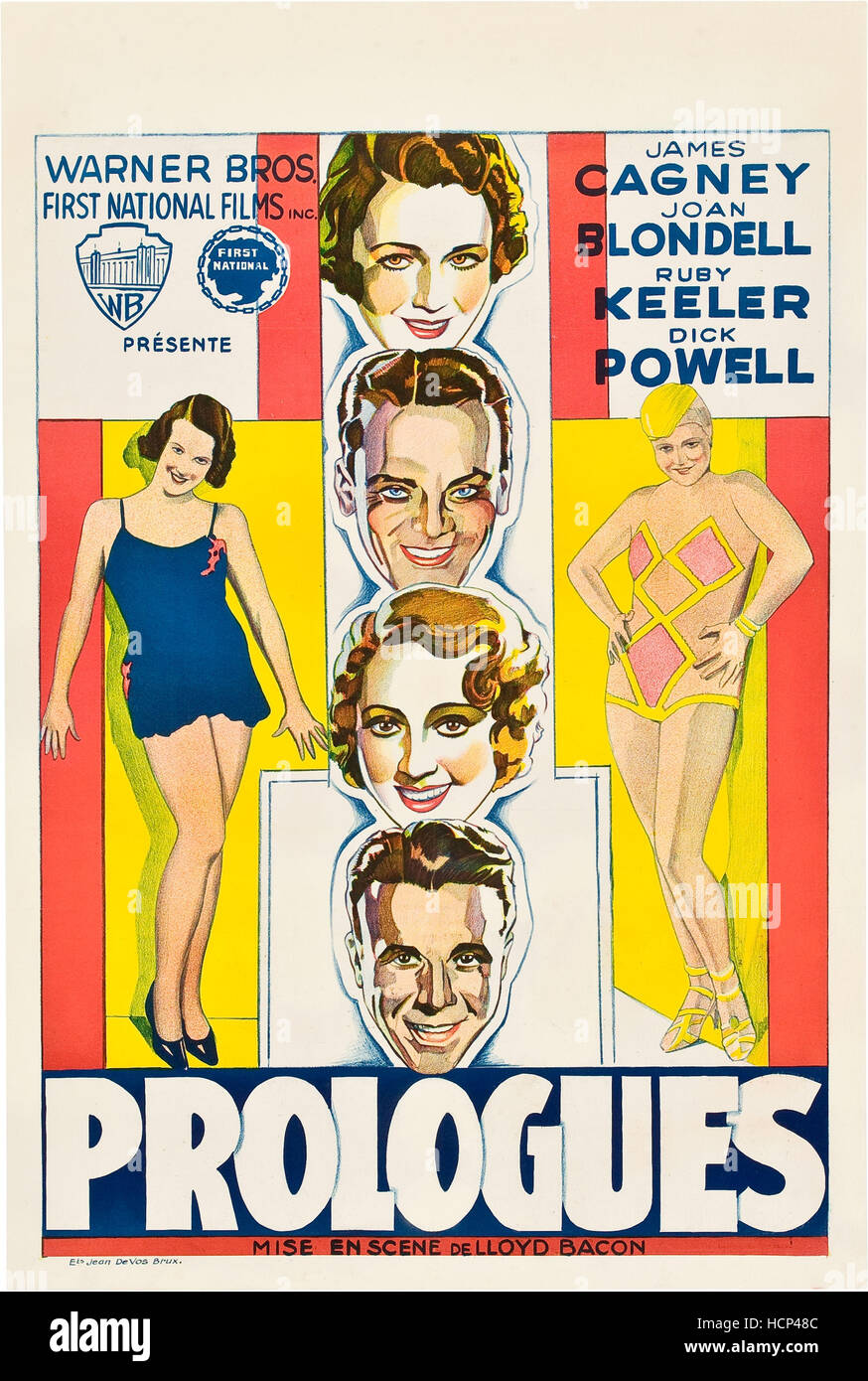 FOOTLIGHT PARADE (aka PROLOGUES), from top: Ruby Keeler, James Cagney ...