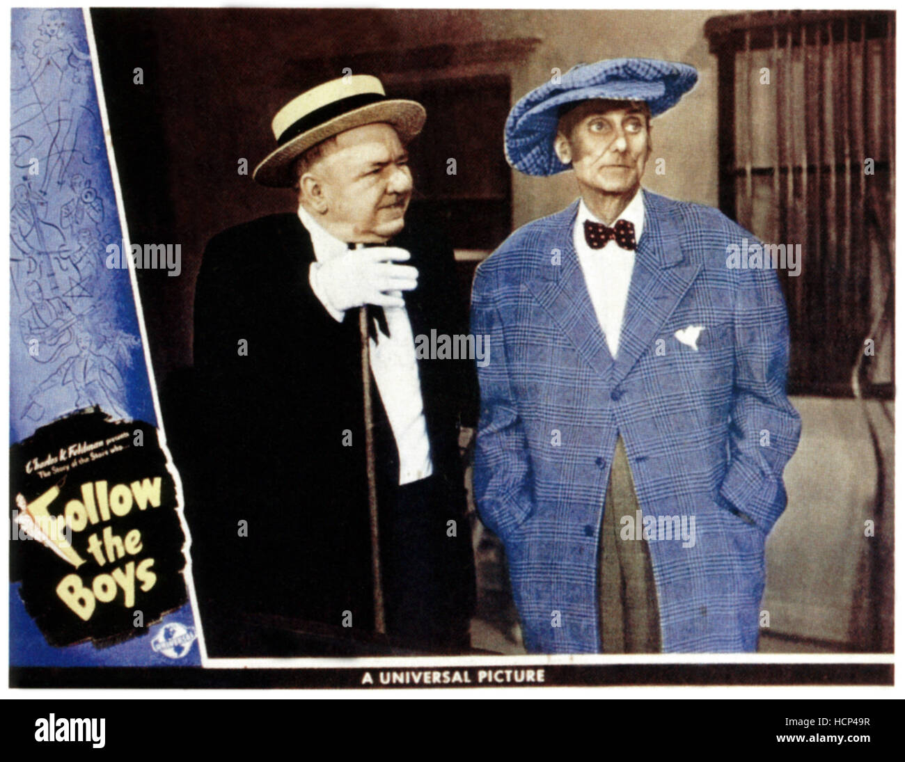 FOLLOW THE BOYS, left: W.C. Fields on lobbycard, 1944 Stock Photo - Alamy