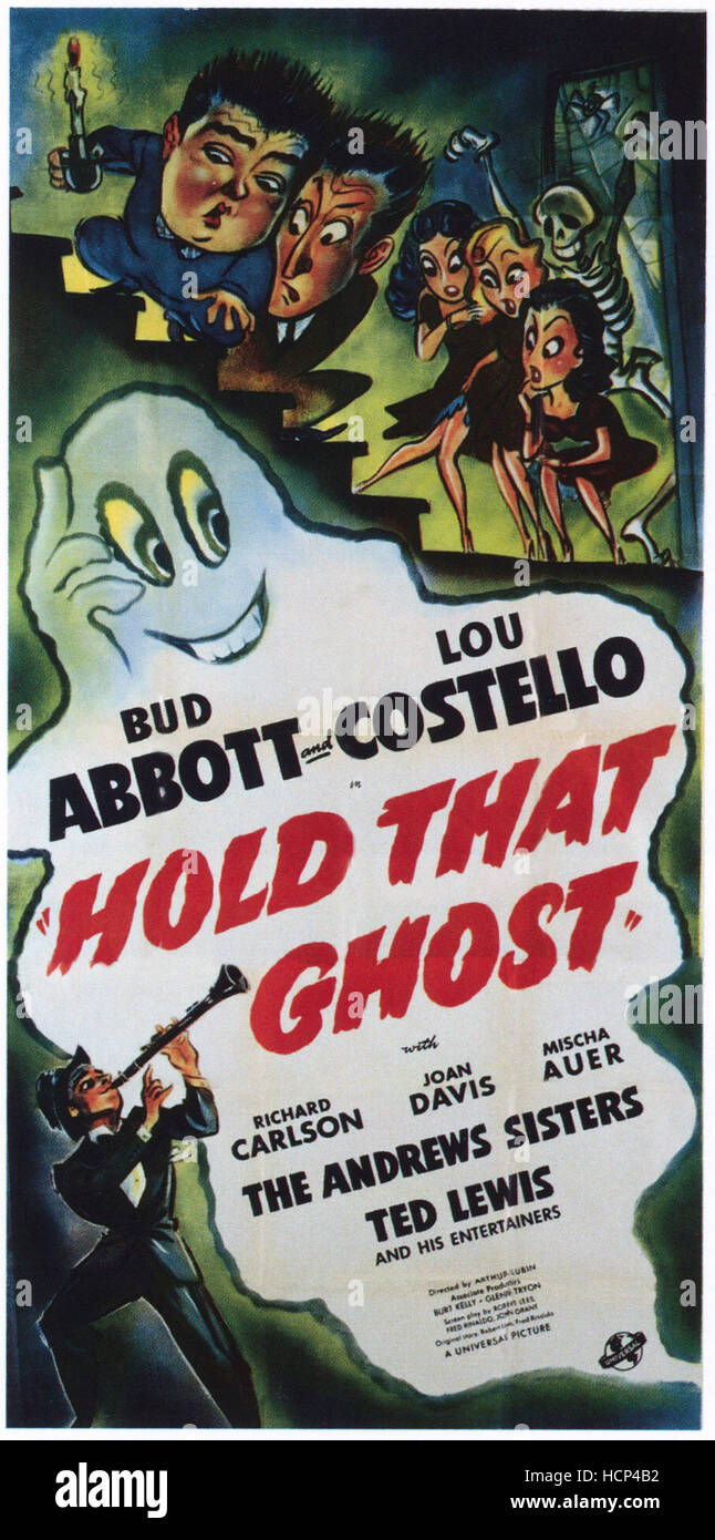 HOLD THAT GHOST, from top left: Lou Costello, Bud Abbott, 1941 Stock ...