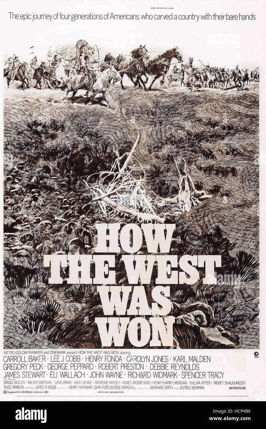 HOW THE WEST WAS WON, 1970s reissue poster, 1962 Stock Photo - Alamy