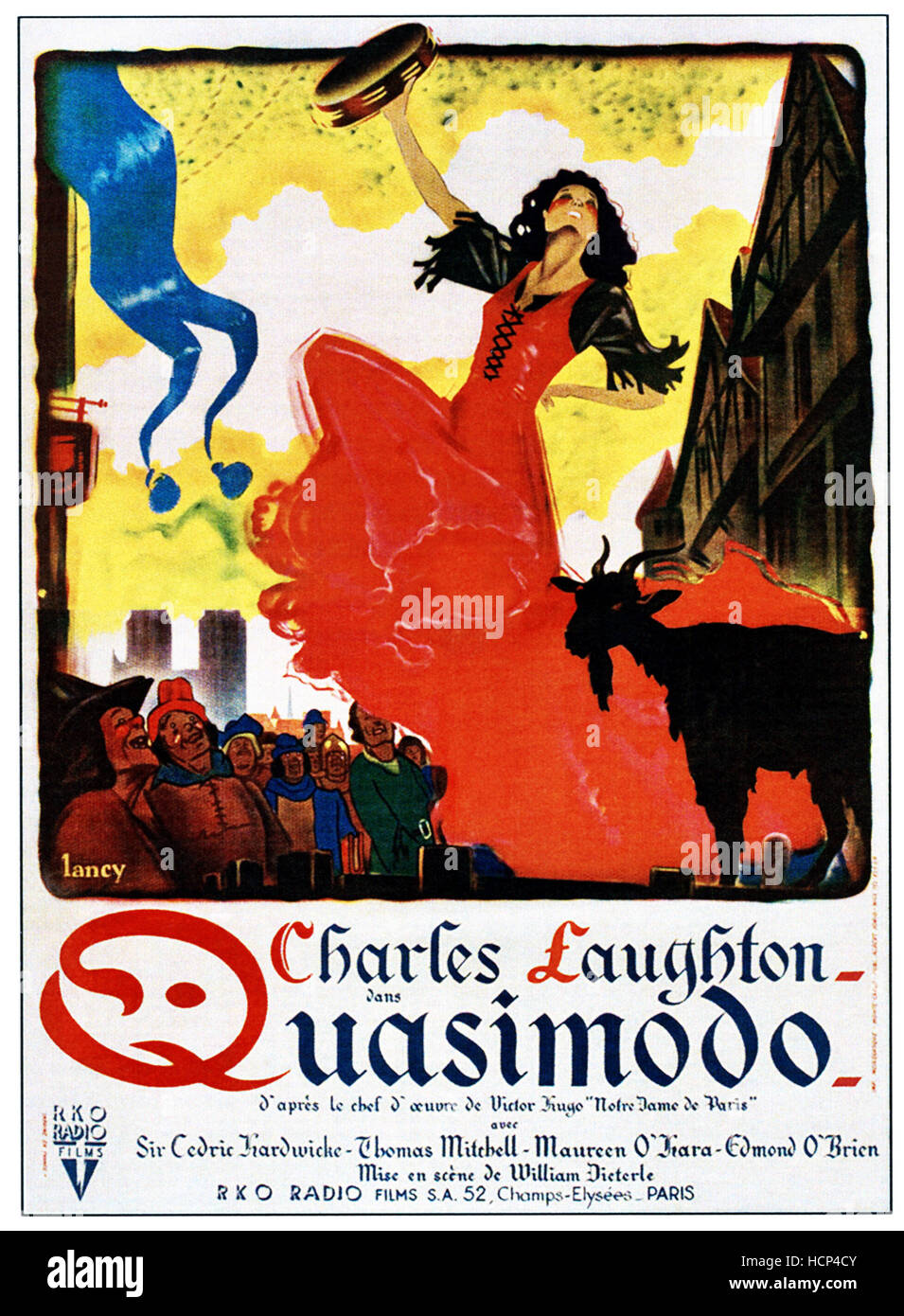 THE HUNCHBACK OF NOTRE DAME (aka QUASIMODO), French poster art, 1939 ...