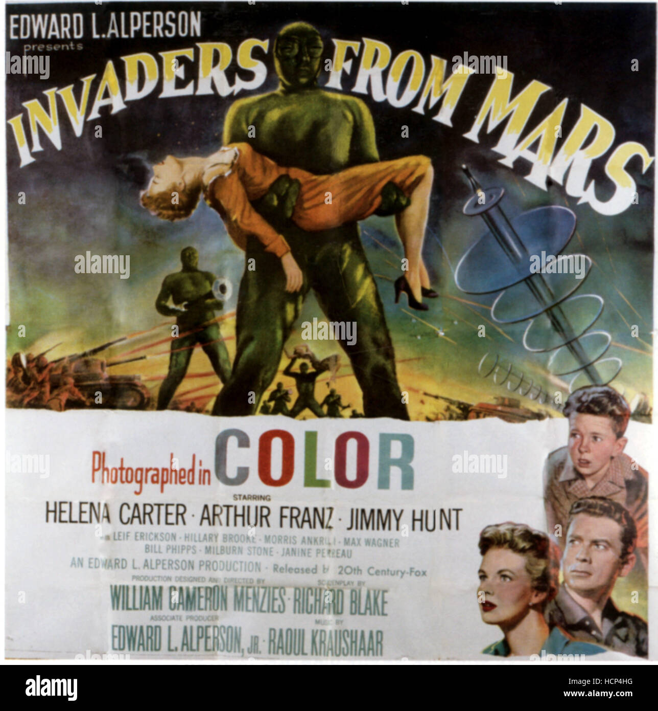 INVADERS FROM MARS, bottom from left: Helena Carter, Arthur Franz ...