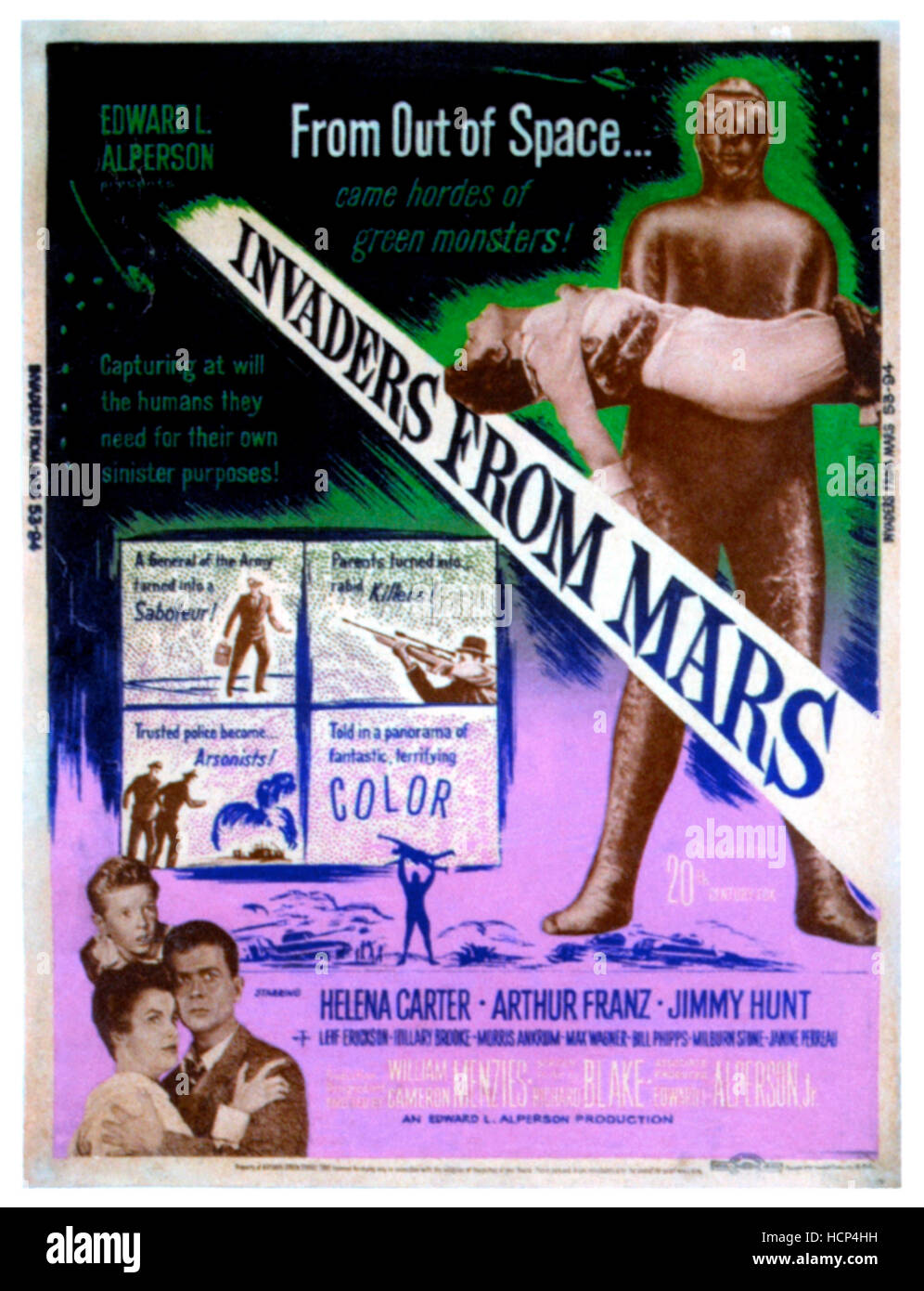 INVADERS FROM MARS, bottom left from top: Jimmy Hunt, Arthur Franz ...