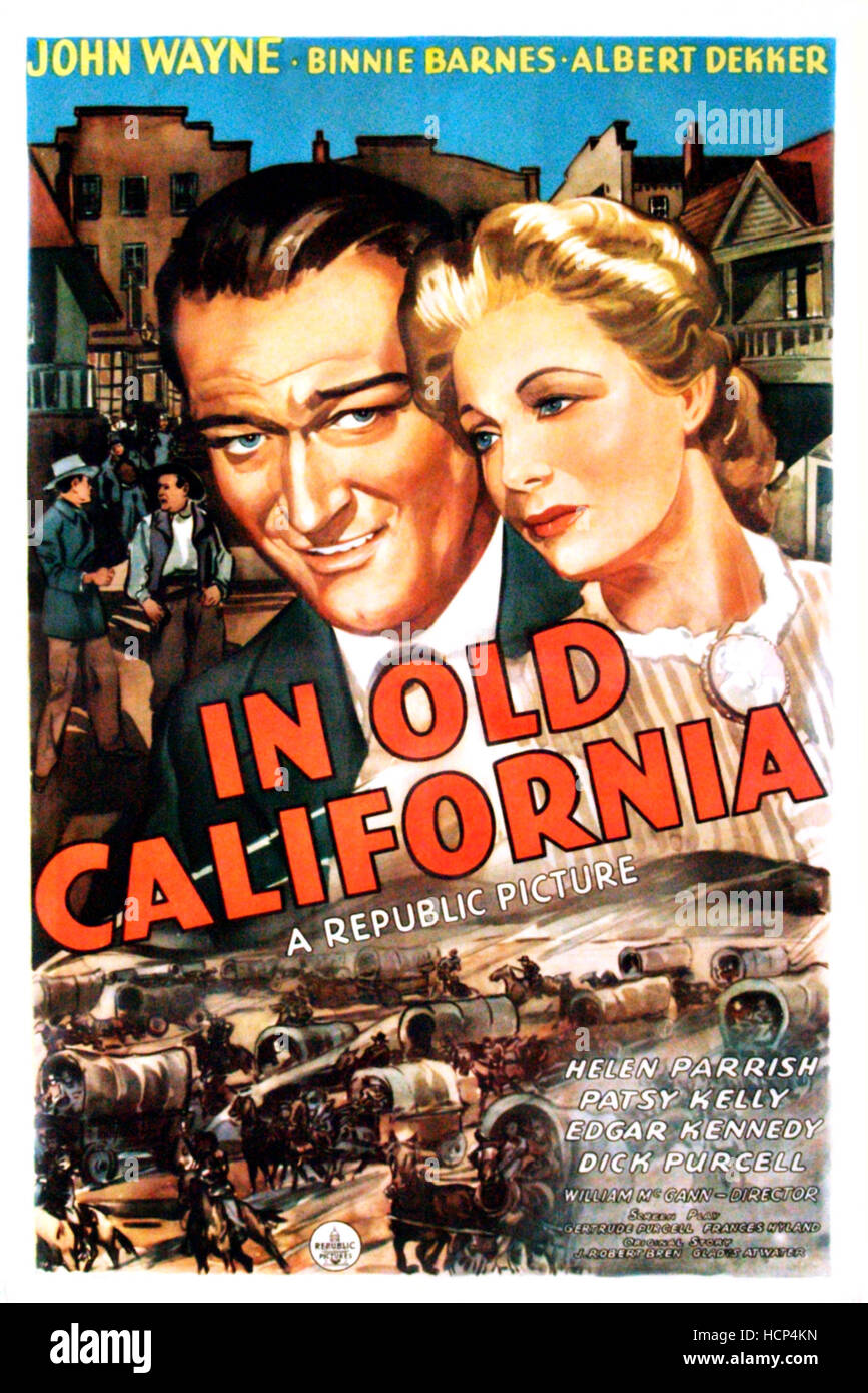 IN OLD CALIFORNIA, John Wayne, Binnie Barnes, 1942 Stock Photo - Alamy