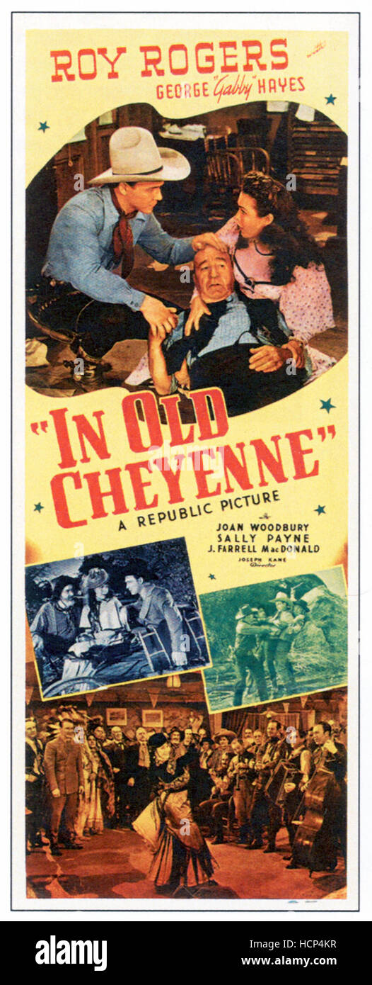 IN OLD CHEYENNE, top from left: Roy Rogers, far right: Joan Woodbury ...
