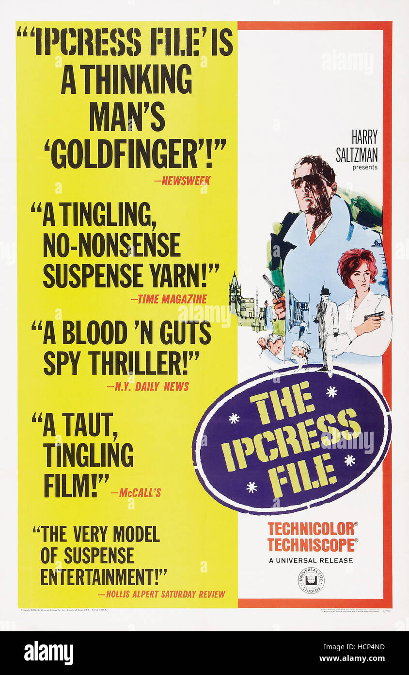THE IPCRESS FILE, US poster art, 1965 Stock Photo - Alamy